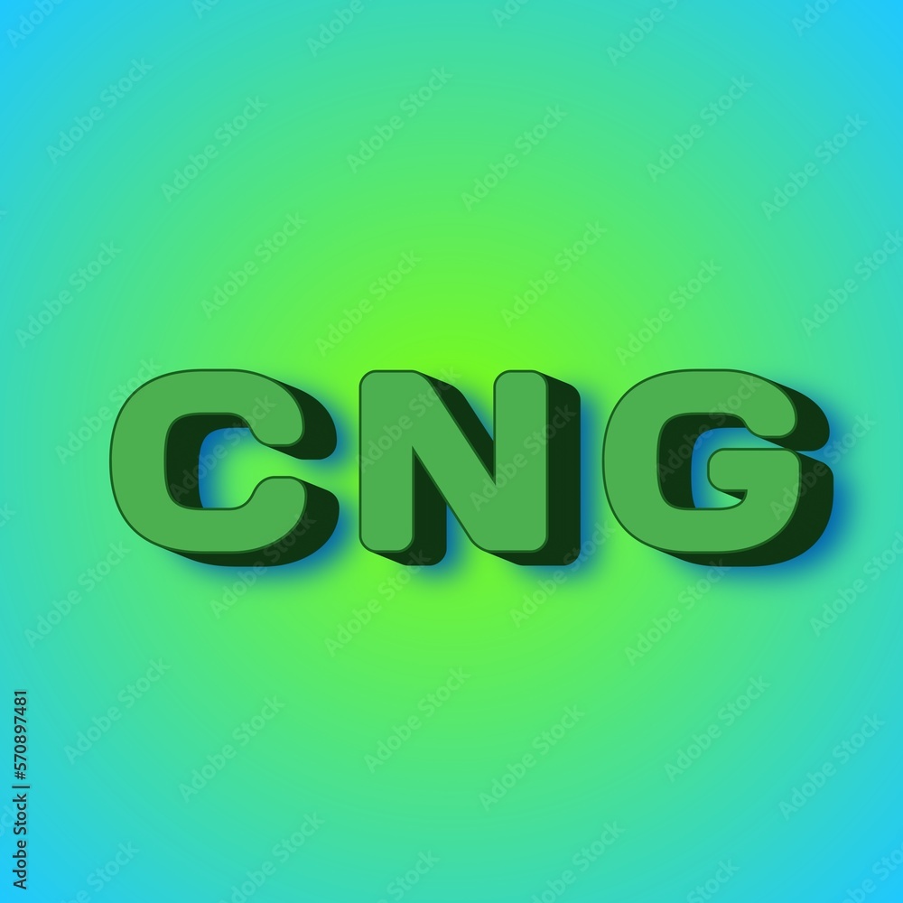 CNG text in green colour for background Stock Illustration | Adobe Stock