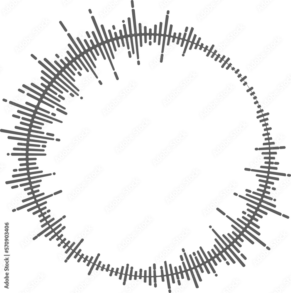 Circle music soundwave. Circular equalizer. Round audio spectrum ... Circle music soundwave. Circular equalizer. Round audio spectrum ...