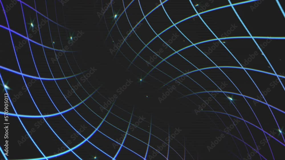 Neon spiral grid pattern with space dust in deep galaxy in 80s style ...