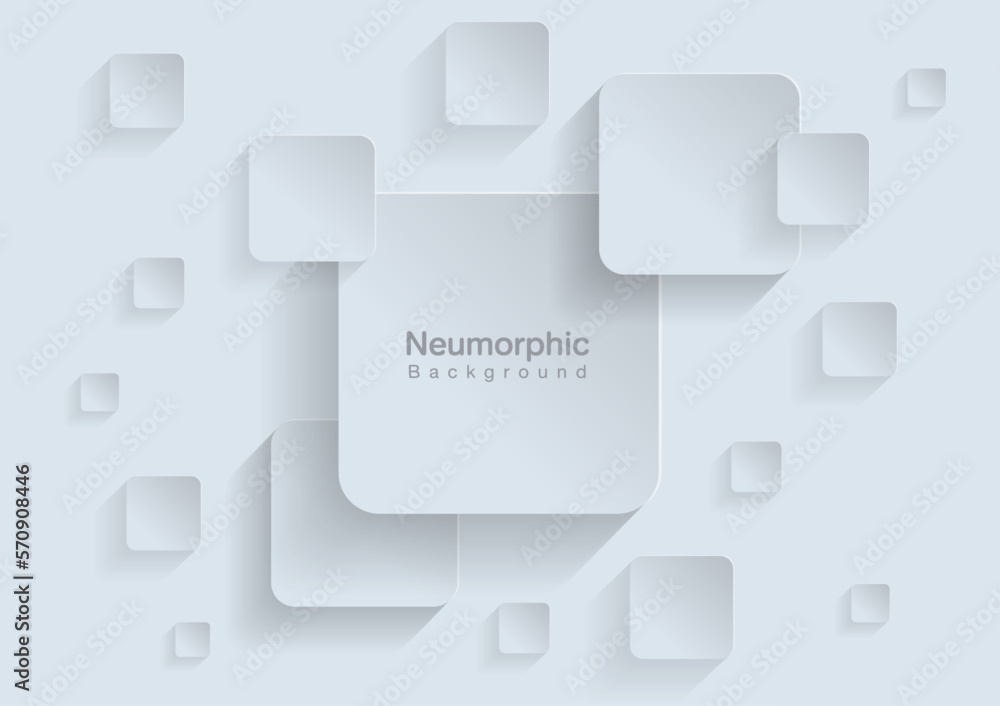Neumorphic Backgrounds and Backdrops Square pattern, white tone ...