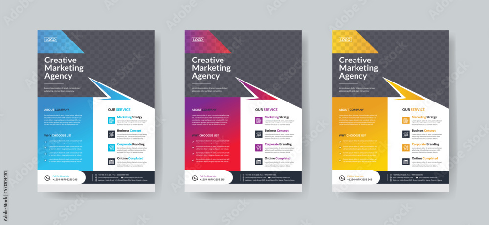 Creative professional a4 flyer, flyer template layout design, business ...