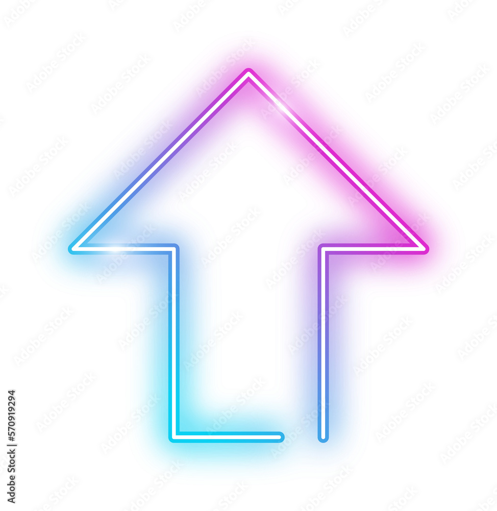 Neon arrow sign Stock Illustration | Adobe Stock