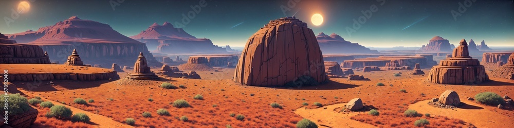 Alien, background, canyon, landscape, terrain, 16k, 4k, 8k, long, AI ...