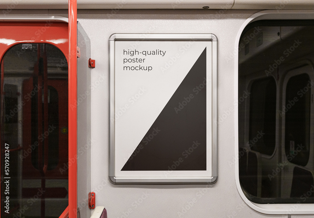 Street Outdoor Poster Advertising Mockup Template Subway Metro Stock ...