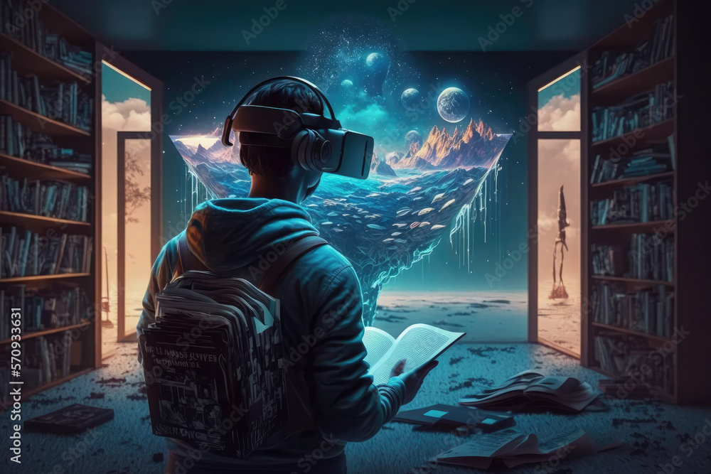 Poster Metaverse concept with AR, VR, MR wallpaper – Wall Art | UkPosters