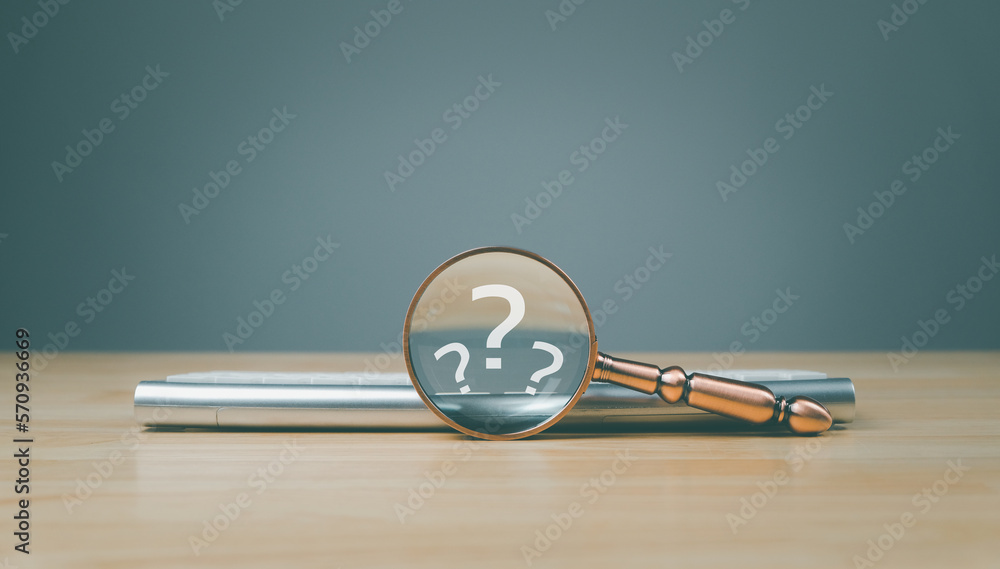 magnifying glass showing question mark symbol ideas answers search for ...