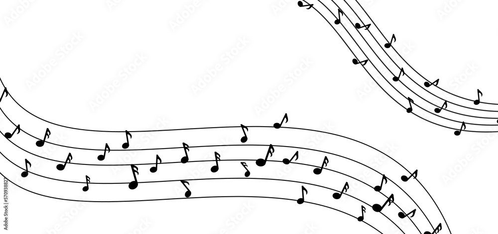 music background with notes. Musical note sheets background. Music and ...
