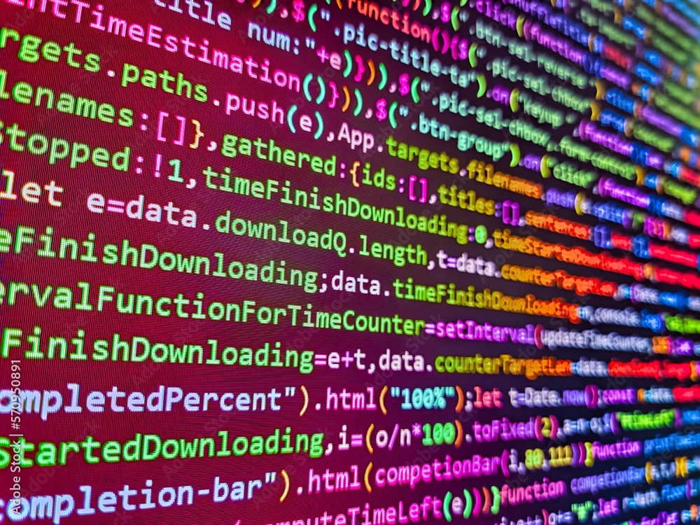 Programming Code Abstract Software Technology Background Of Software Developer And Computer