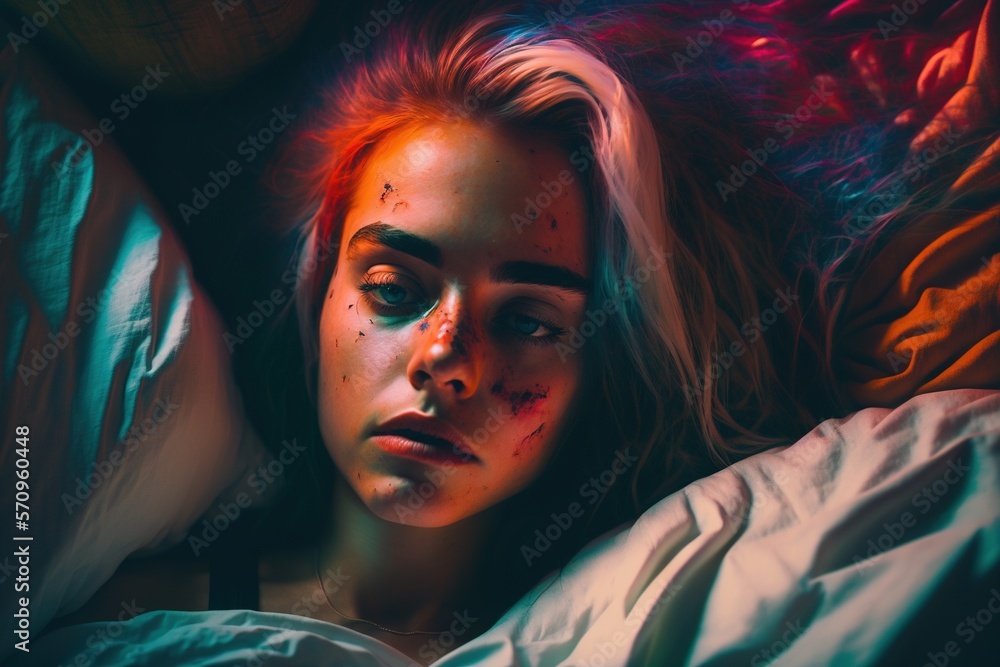 Sleepy Injured Animation Girl