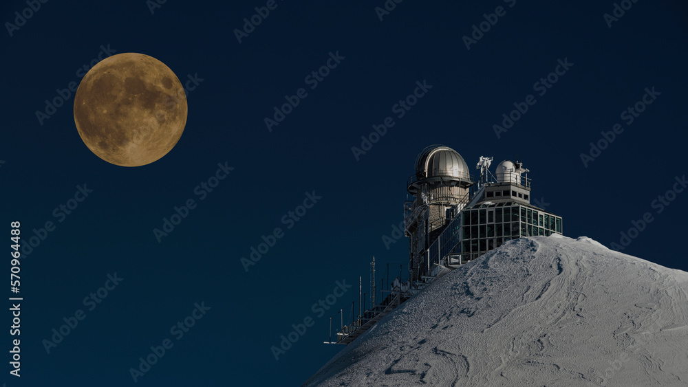 View of the Sphinx Observatory on Jungfraujoch, one of the highest ...