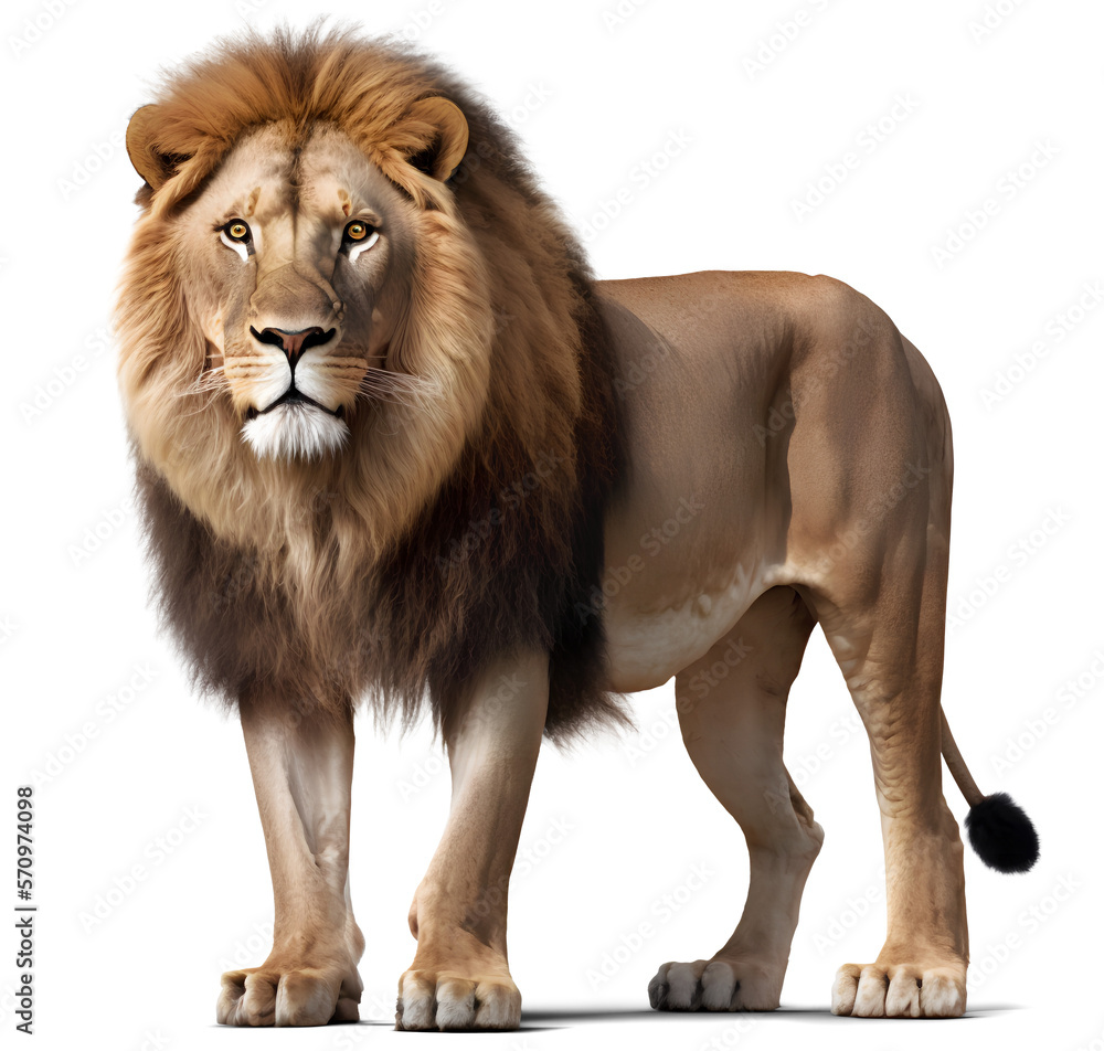 Lion, isolated on transparent background. Generative AI Stock ...