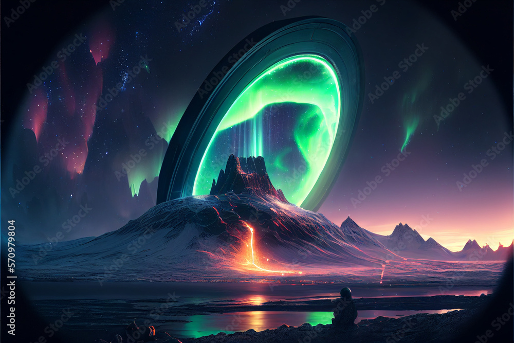 Generative AI Portal to another world / Universe ,star gate, Alien ...
