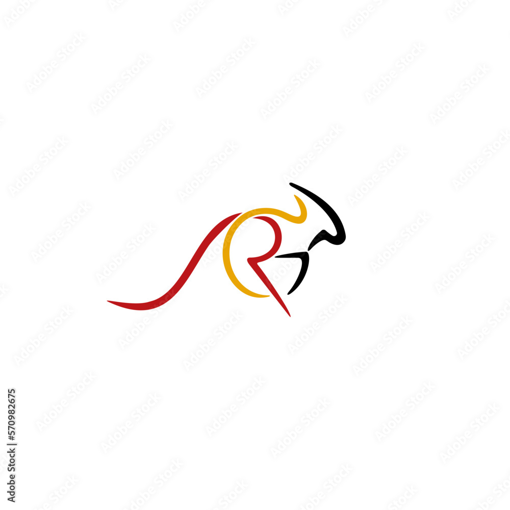 kangaroo, letter r,g,logo,vector,illustration,silhouette,logo designs ...