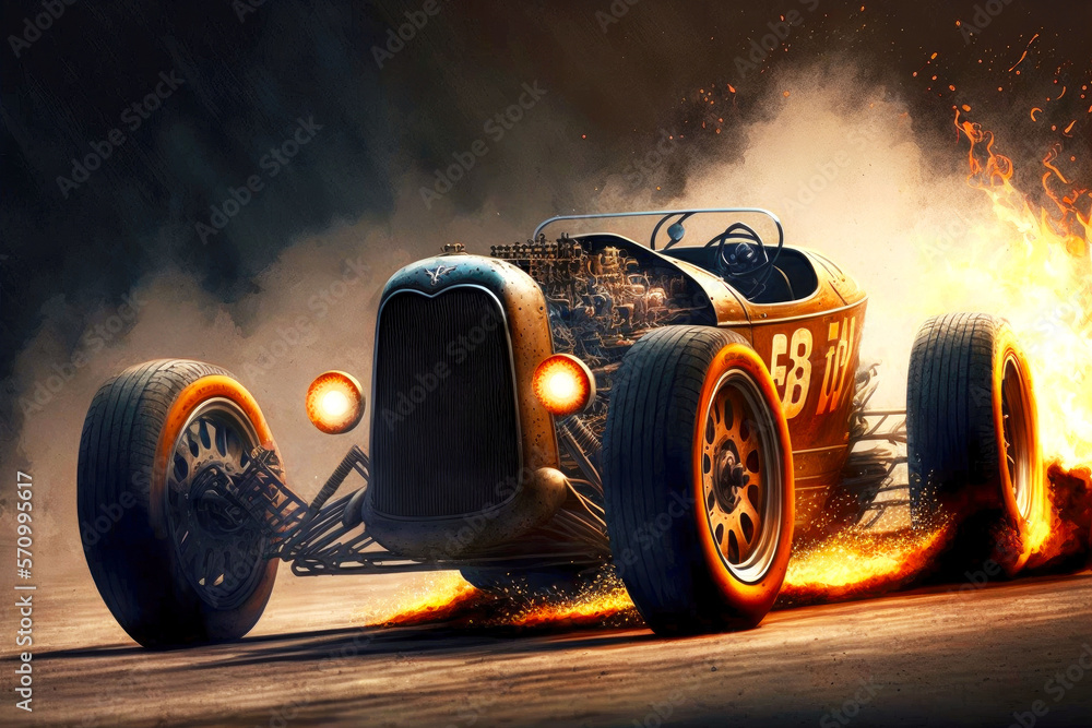 Vintage Race Car Wallpaper