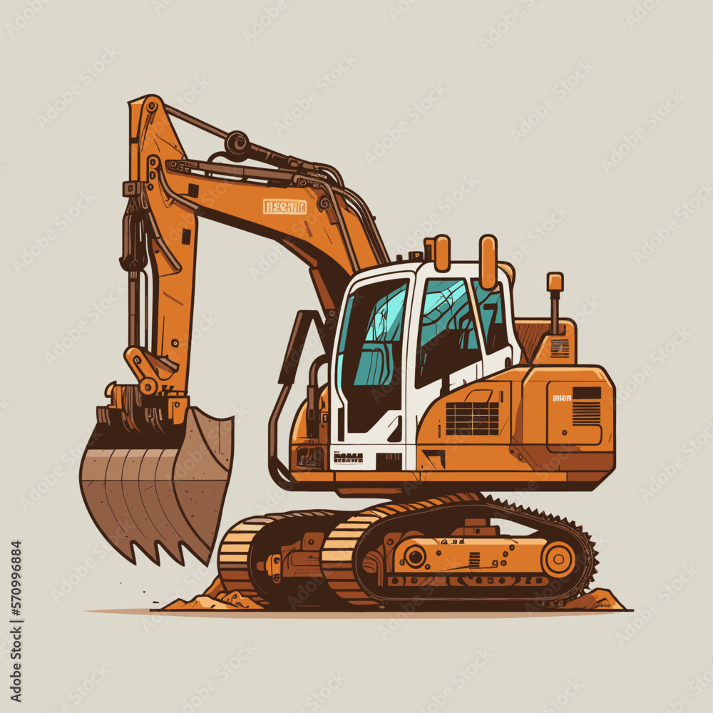 Excavator Clipart Vector