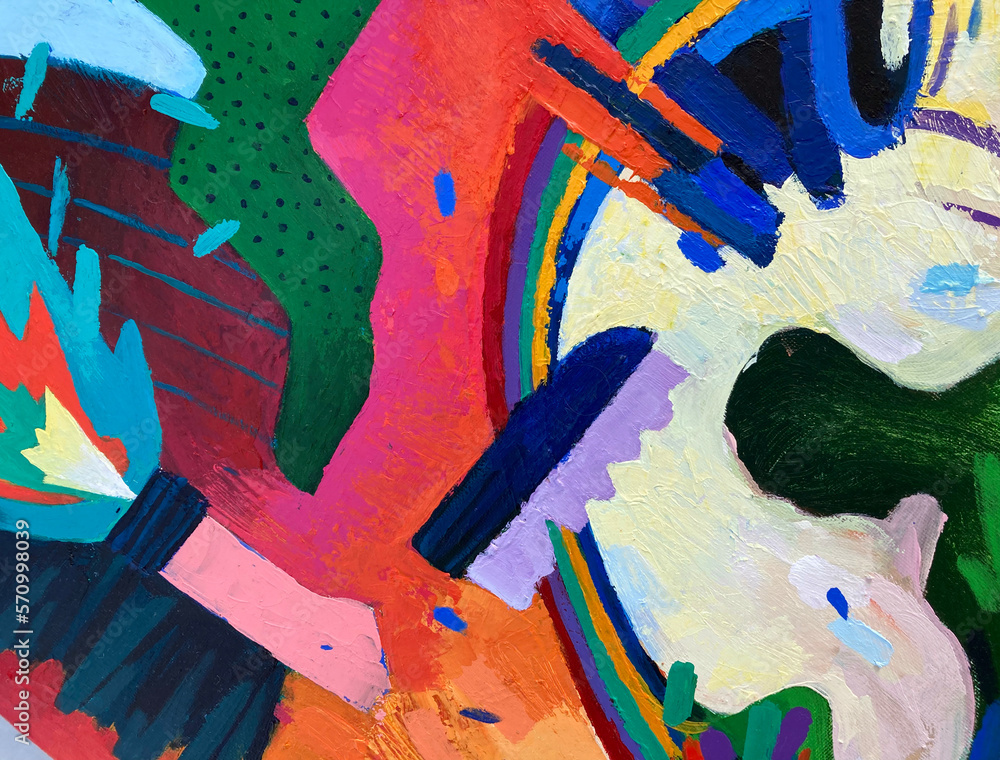 Multicolor artwork close up. Templates of art banner design, creative ...