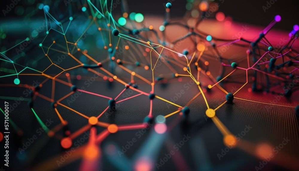 A picture showing a close-up of a complex network of artificial ...