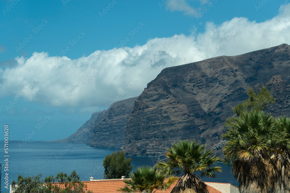 The Los Gigantes cliffs form part of the Teno Rural Park in the west of ...