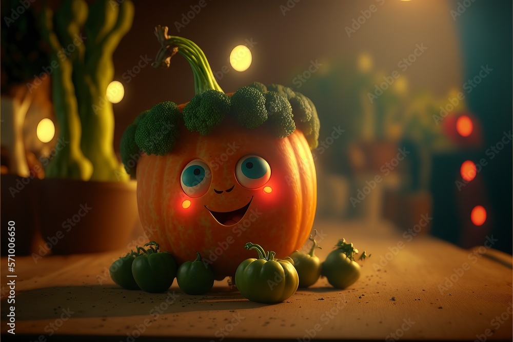 Very funny and cute fruits and vegetables characters, Ready for Action ...