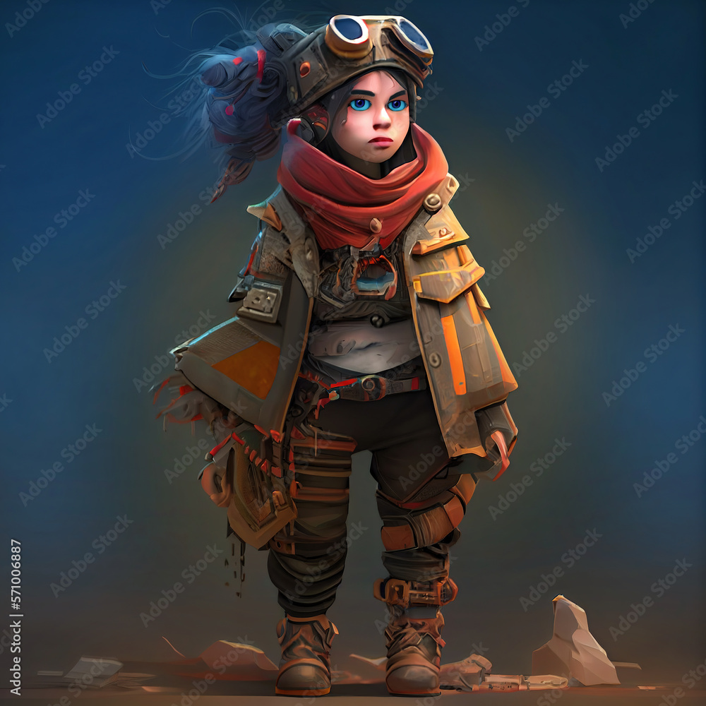 Cute little soldier 3D game character prototype concept made with ...