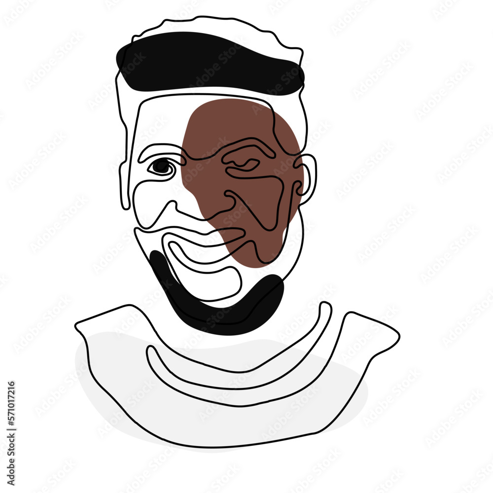 Black history month line art vector illustration. Afro people outline ...