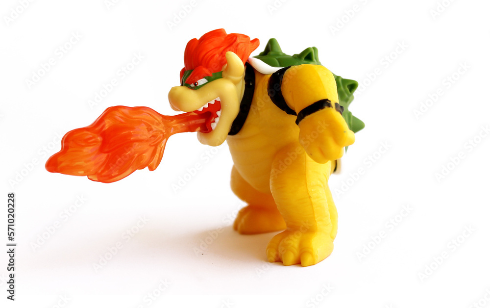 Mc Happy Meal toy. Mario Bros Collection. Character: Bowser. Stock ...