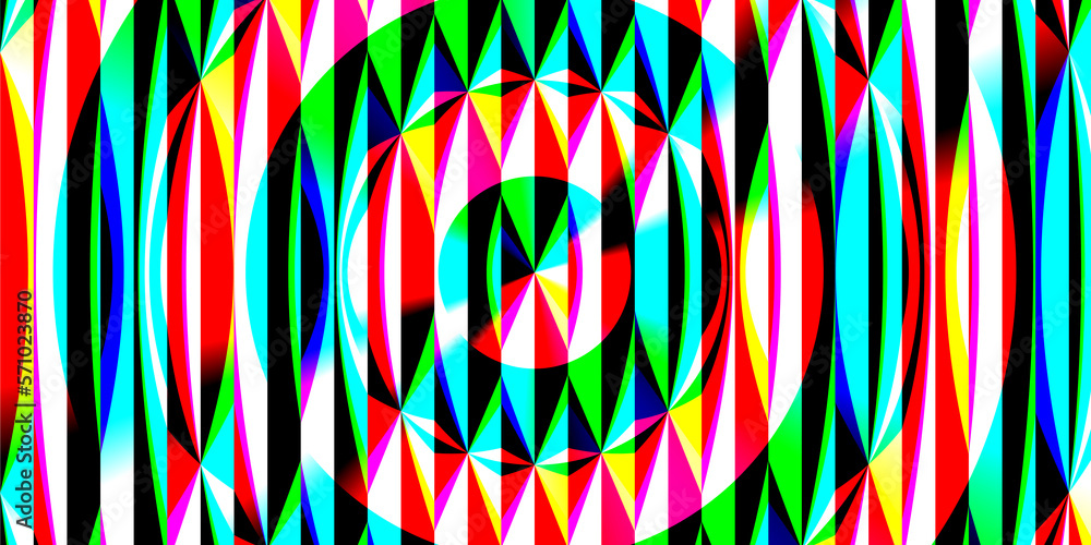 Color searchlight striped circles screen optical. Lamp flare glow ...