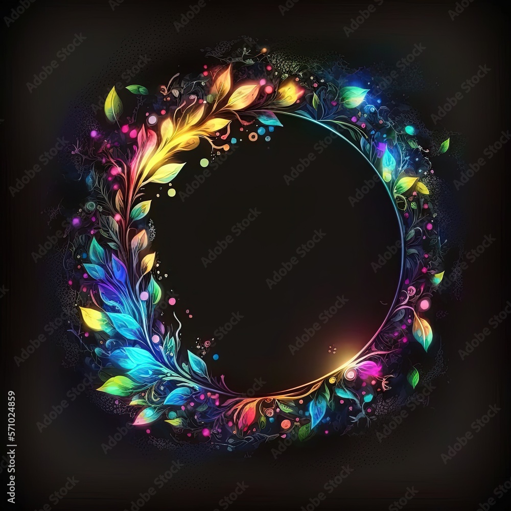 Circular Logo Frame Design. Background for circle logos. Detailed ...