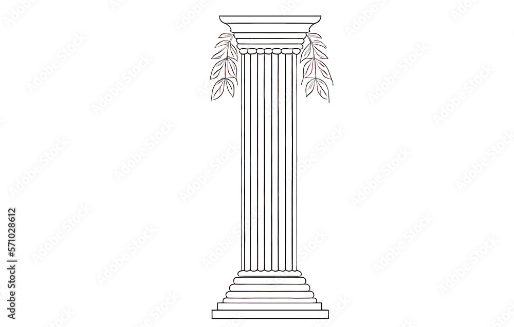 Columna griega ilustración vector, creado con IA generativa Stock ...