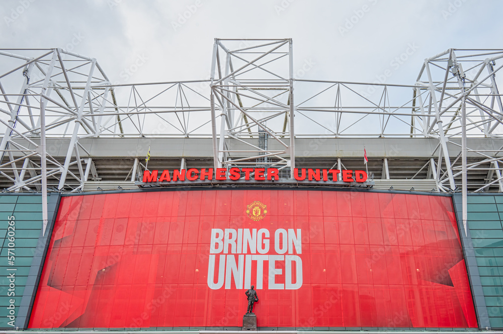 Views of Old Trafford stadium the home to Manchester United football ...
