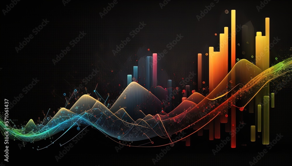 Stock chart, growth curve, graph, uptrend, chart explosion, moonshot ...