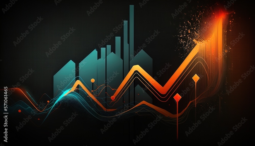 Stock chart, growth curve, graph, uptrend, chart explosion, moonshot ...