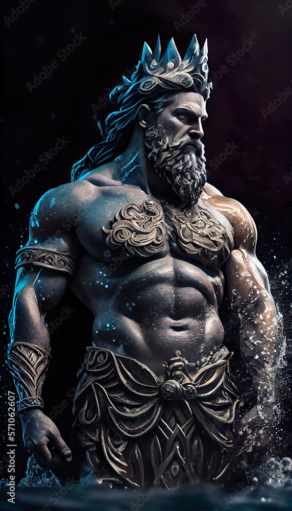 Poseidon. Ancient Greek God, Poseidon is the god of the sea, waters ...