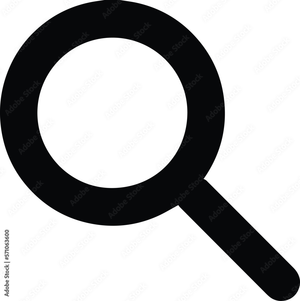 Magnifying glass or Search icon, vector, transparent background png ...