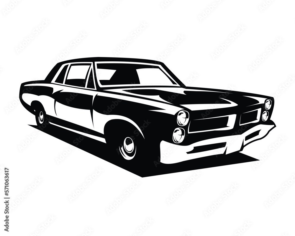 Pontiac GTO Judge Silhouette. legendary muscle car vector design of ...