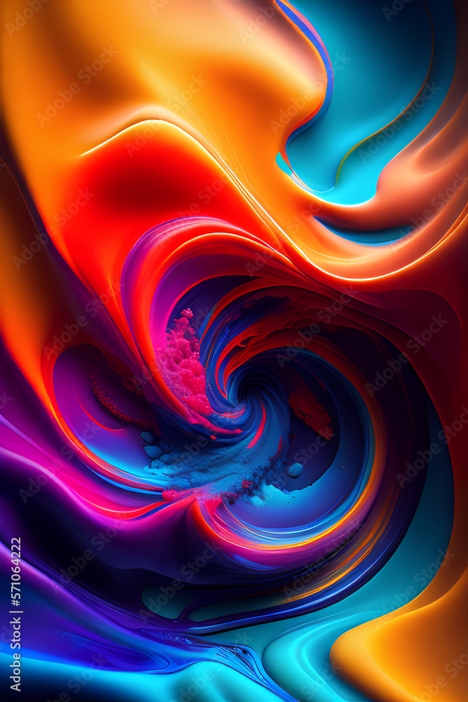 Incredible Colors Explode | A Mesmerizing Artwork for Your Home! Stock ...