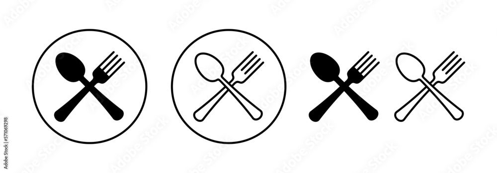 spoon and fork icon vector for web and mobile app. spoon, fork and ...
