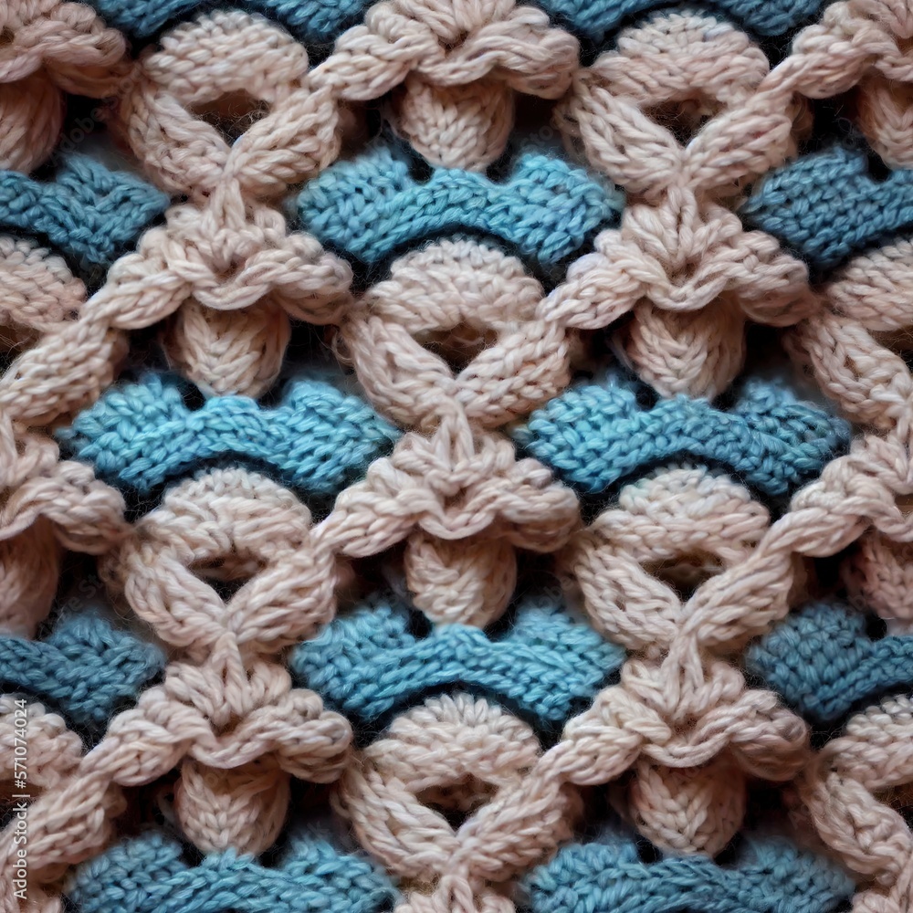 crochet pattern seamless texture for 3D, colored croche textura ...