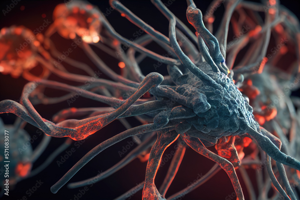 Parasite in Human Anatomy Virus Macro Scientific Illustration Made with ...