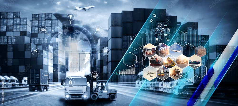 Smart logistics and transportation Concept, Transportation and logistic ...