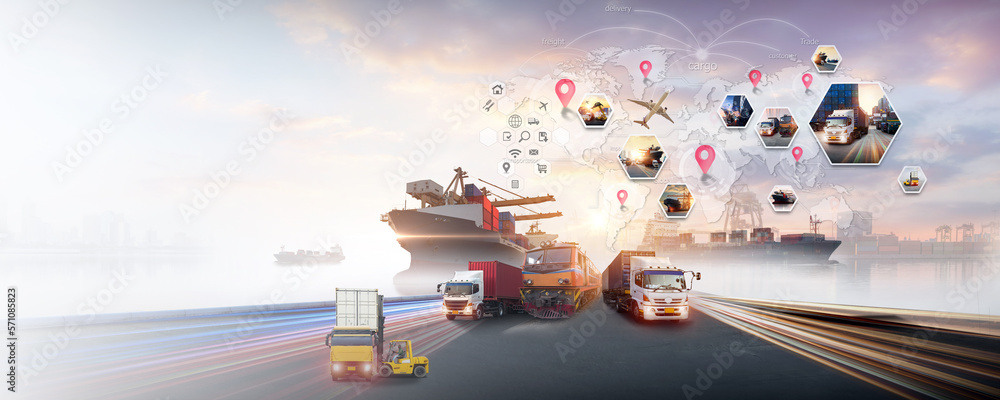 Smart logistics and transportation Concept, Transportation and logistic ...