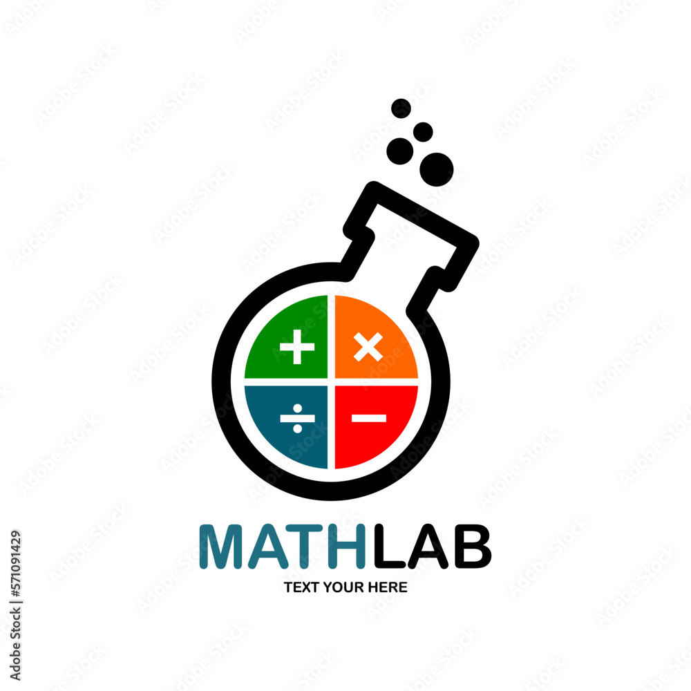 Math lab logo vector template. Suitable for math symbol and research and accounting Stock Vector ...