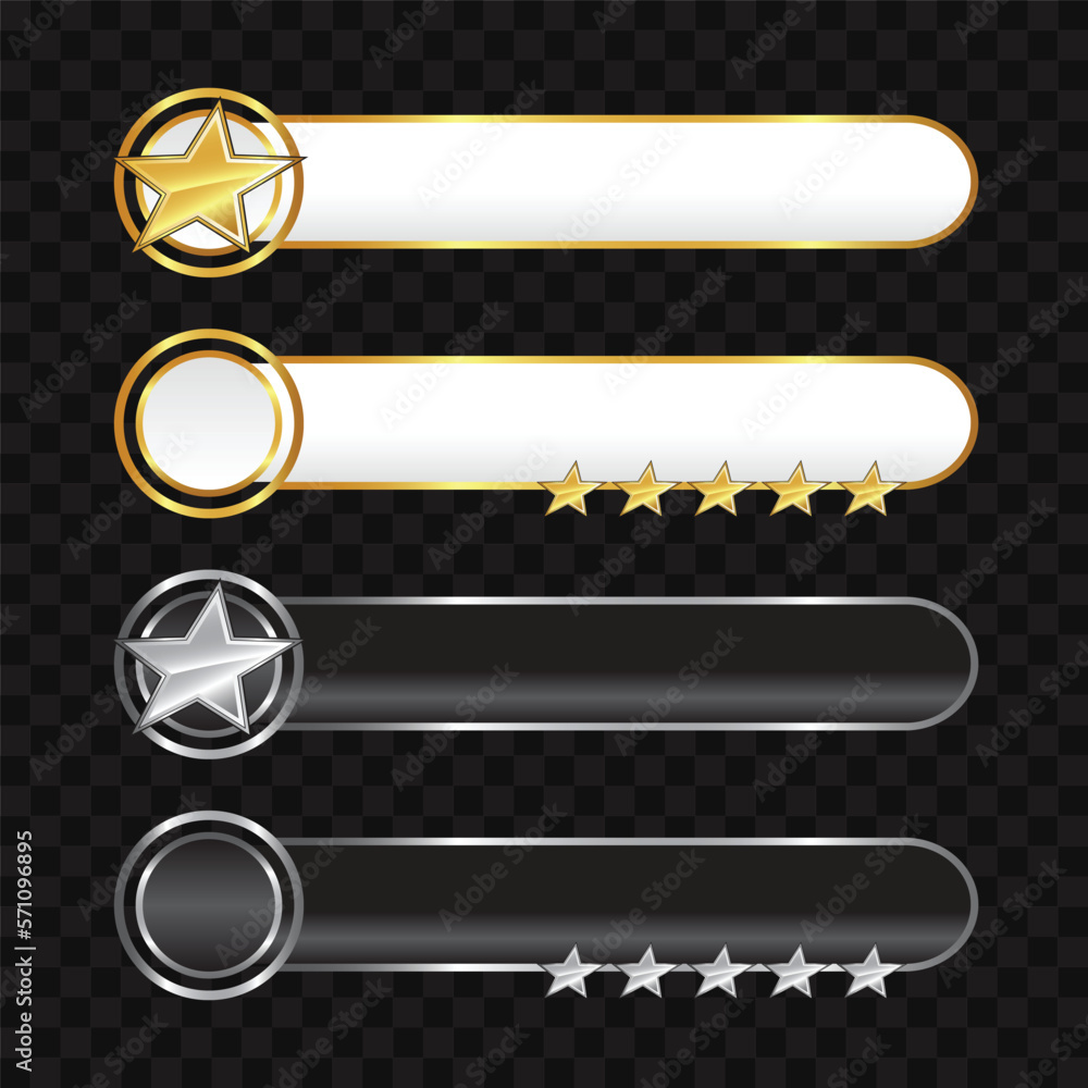 Star and winner glossy gradient lower third label Stock Vector | Adobe ...