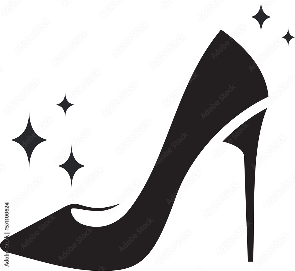 Elegant lady shoe logo design Stock Illustration | Adobe Stock