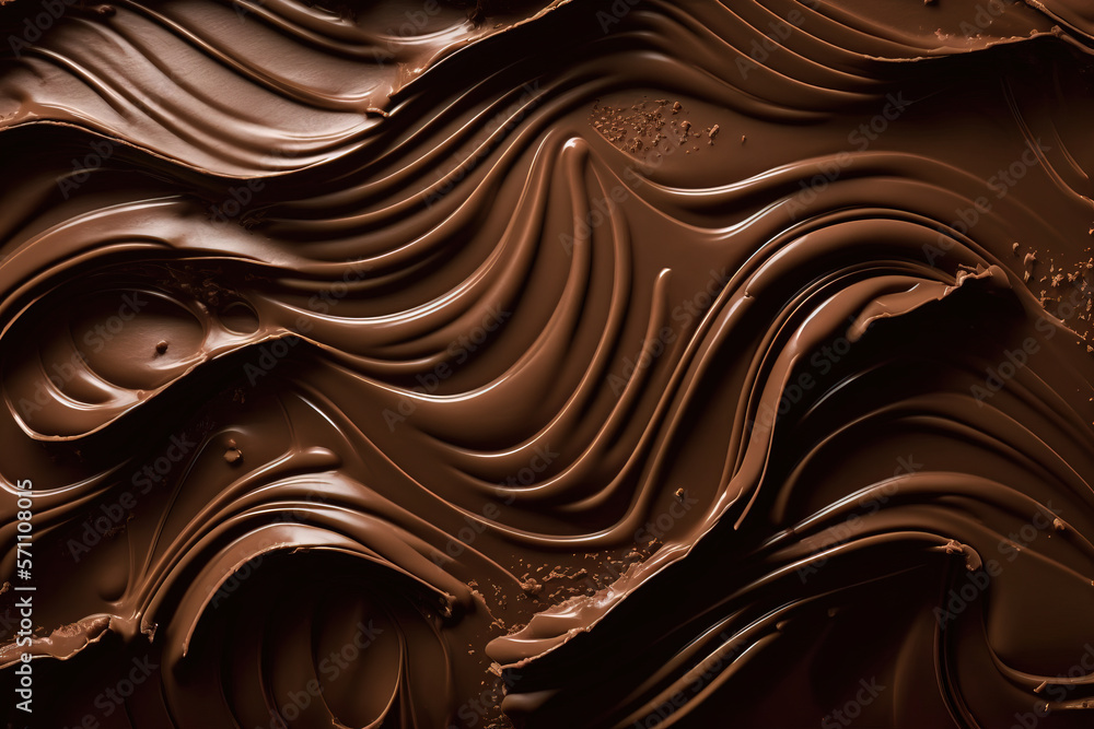 delicious close up angle of chocolate splash, for 3d texture and food ...