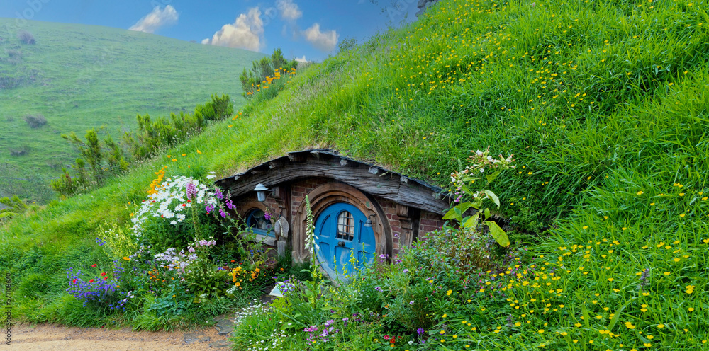 MATAMATA- NEW ZEALAND -NOVEMBER -2- 2022: Hobbiton - movie set created ...