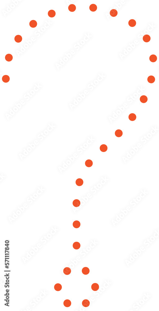 Symbol Tracing Alphabet Dot Font Question Mark Stock Vector | Adobe Stock