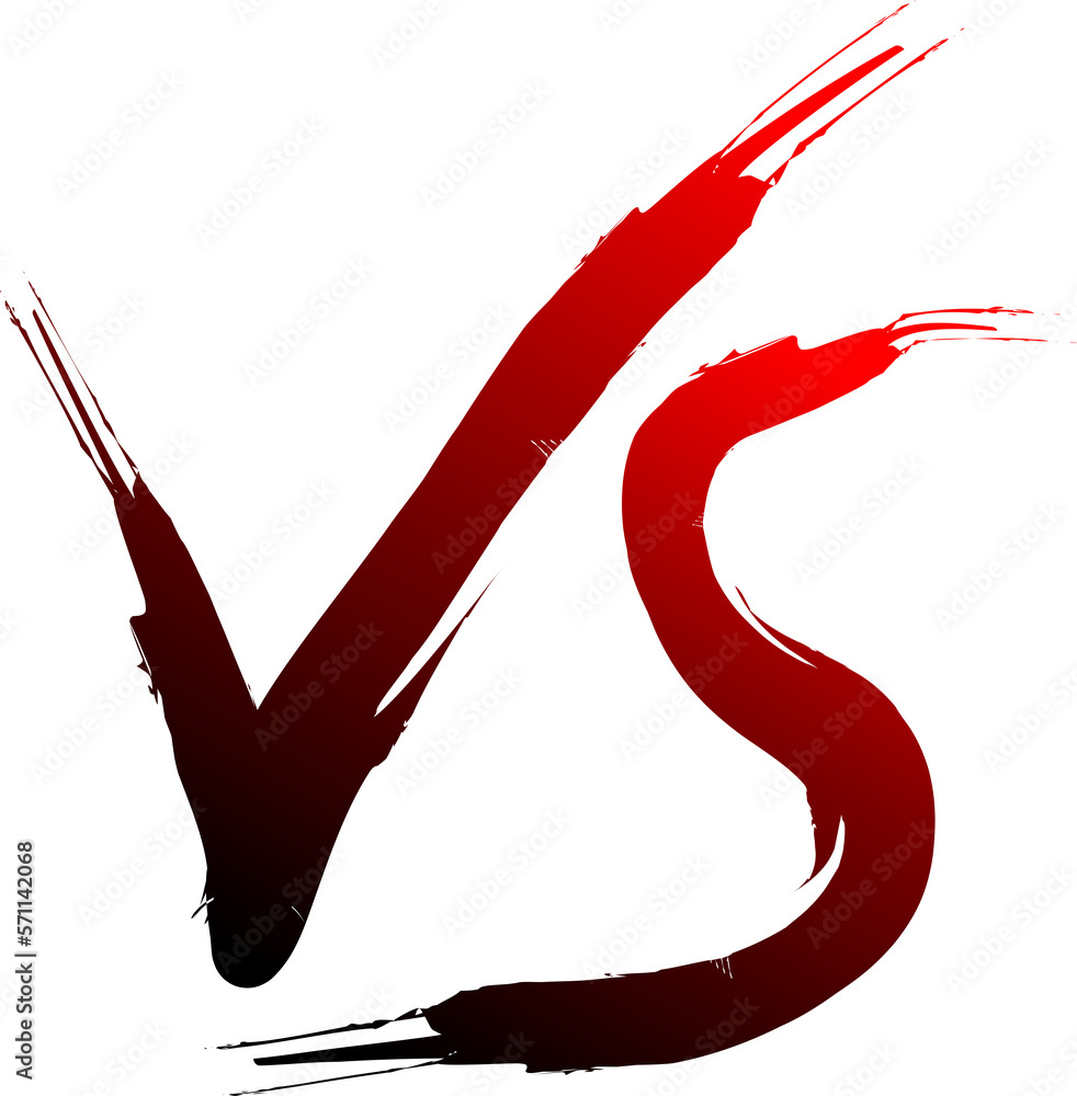 VS versus battle icon sign symbol black red design transparent background Stock Illustration ...