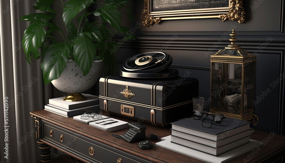 4K resolution or higher, Elegant details of living room interior ...