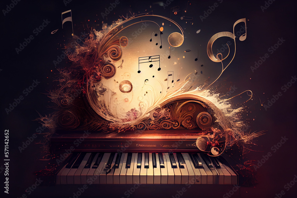 Piano, Music, Notes, Artwork, Digital, Wallpaper: Stunning Stock Photos ...